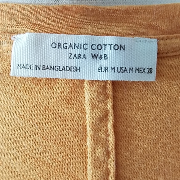 Zara | Tops | Zara Wb Organic Cotton Basic Tshirt | Poshmark
